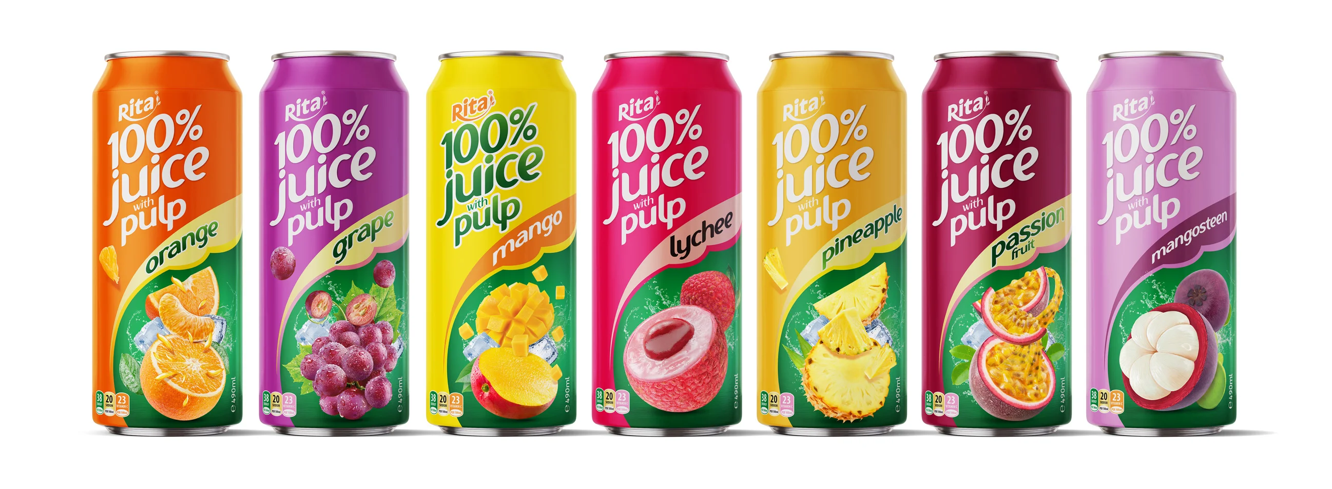 Rita Brand 100% Natural Mangosteen Juice With Pulp 500ml Cans - Beverage Manufacturer