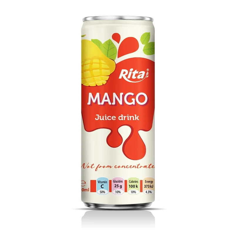 Mango Juice Drink 250ml Sleek Can - Beverage Manufacturer