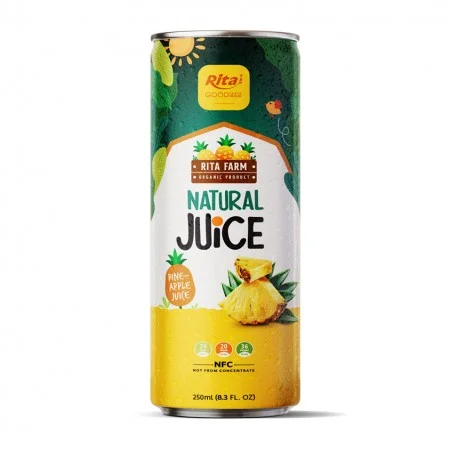 Pineapple Juice Drink 250ml Alu Can - Beverage Manufacturer