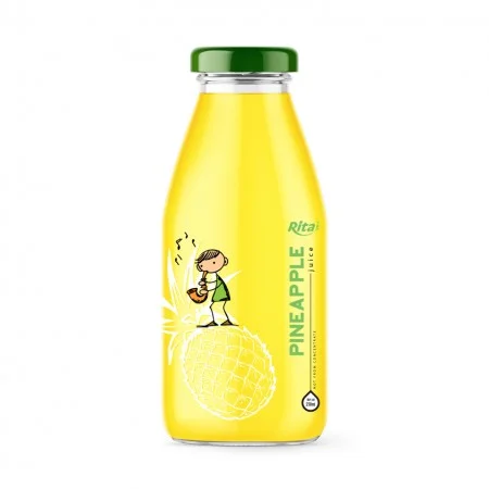 Pineapple Juice Drink 250ml Glass Bottle - Beverage Manufacturer