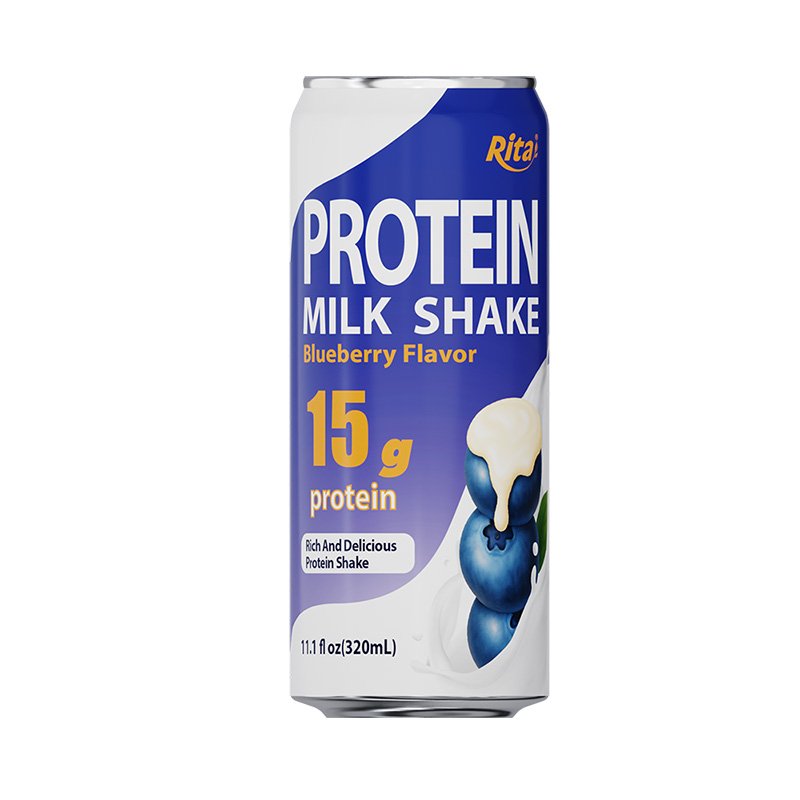 330ml Sleek Can Protein Milk Shake Blueberry Flavor - Beverage Manufacturer